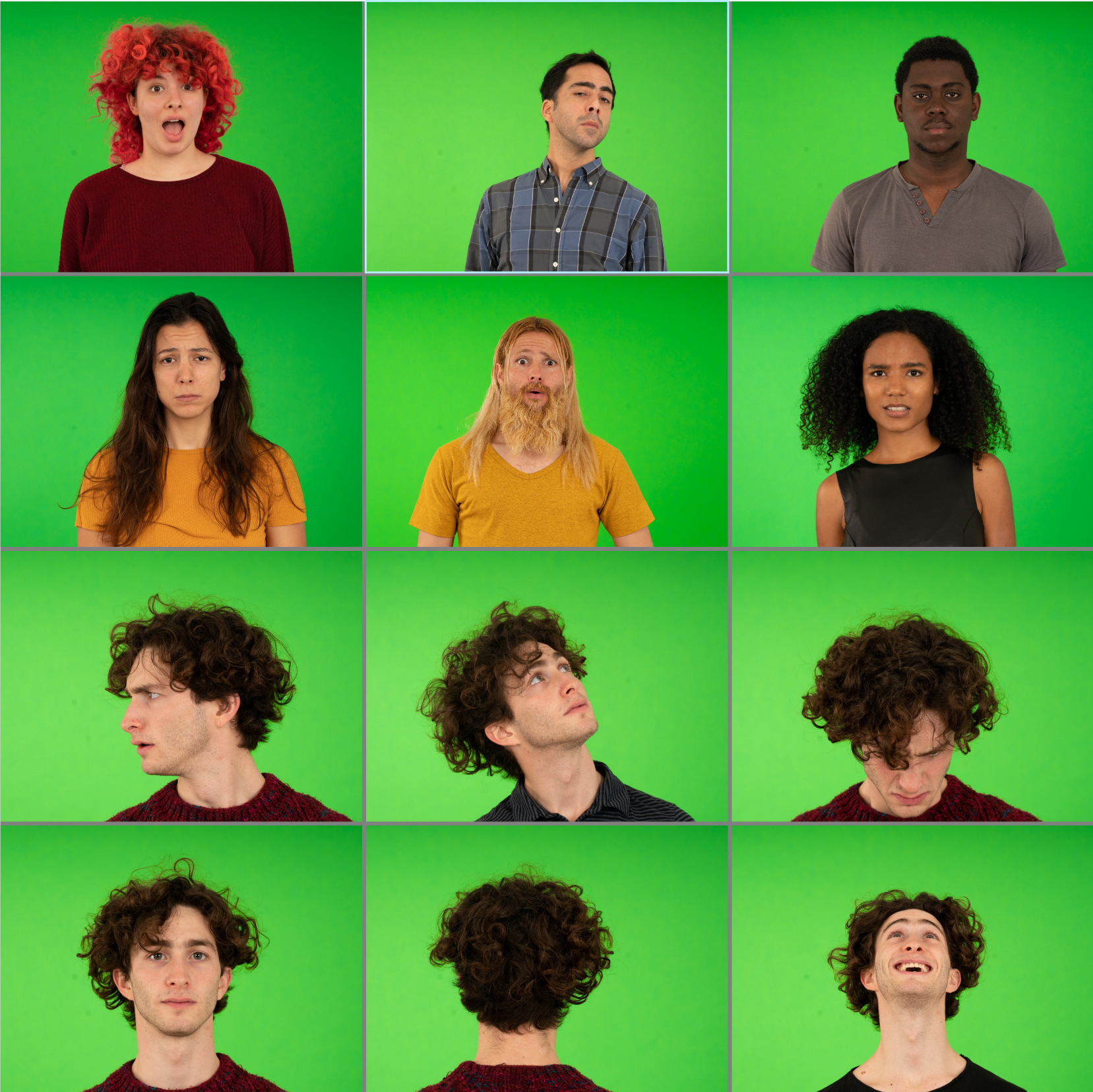 Full biometric people dataset with full emotional expressions